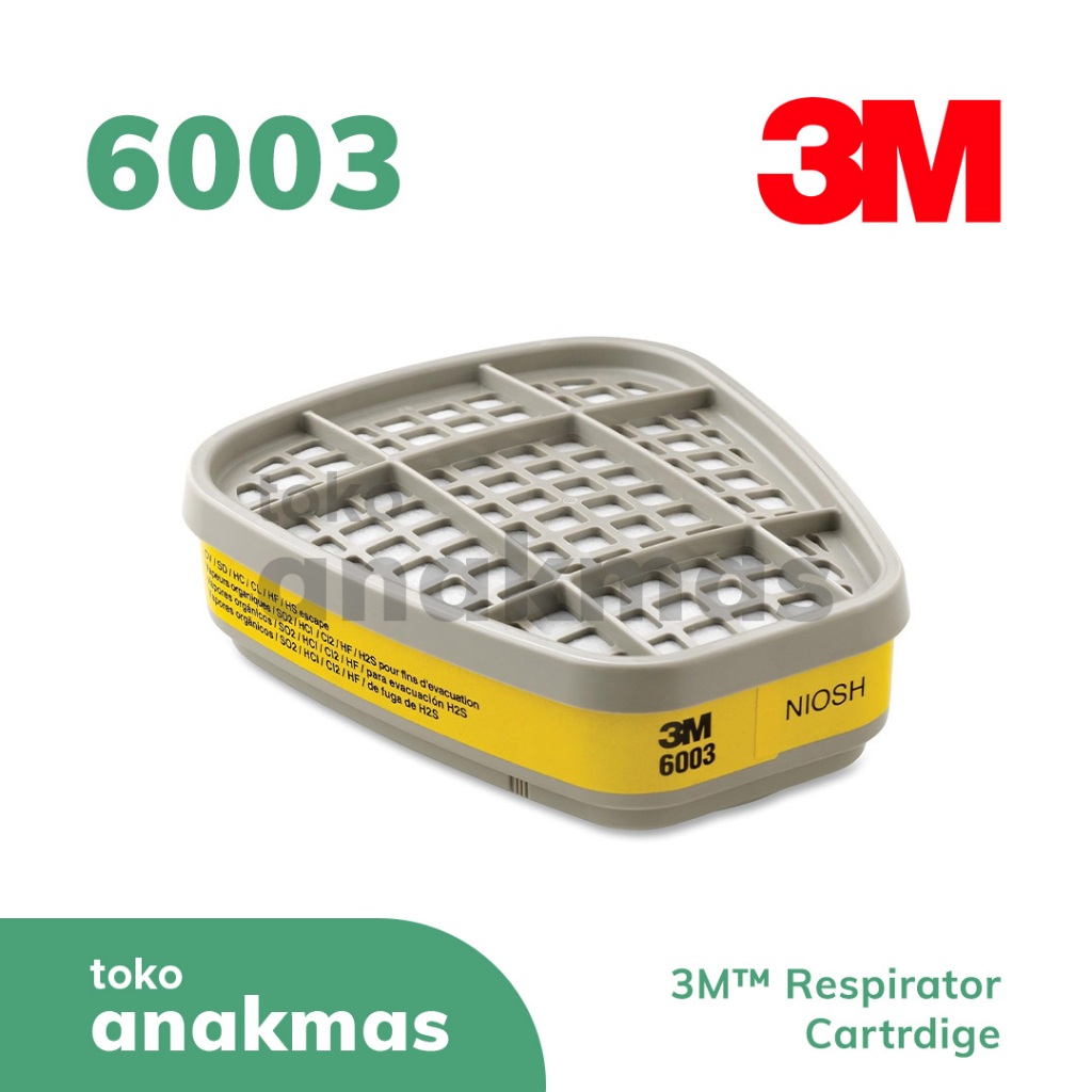 Jual 3M 6003 Organic and Acid Gas Filter Cartridge Original / 1 Pack ...