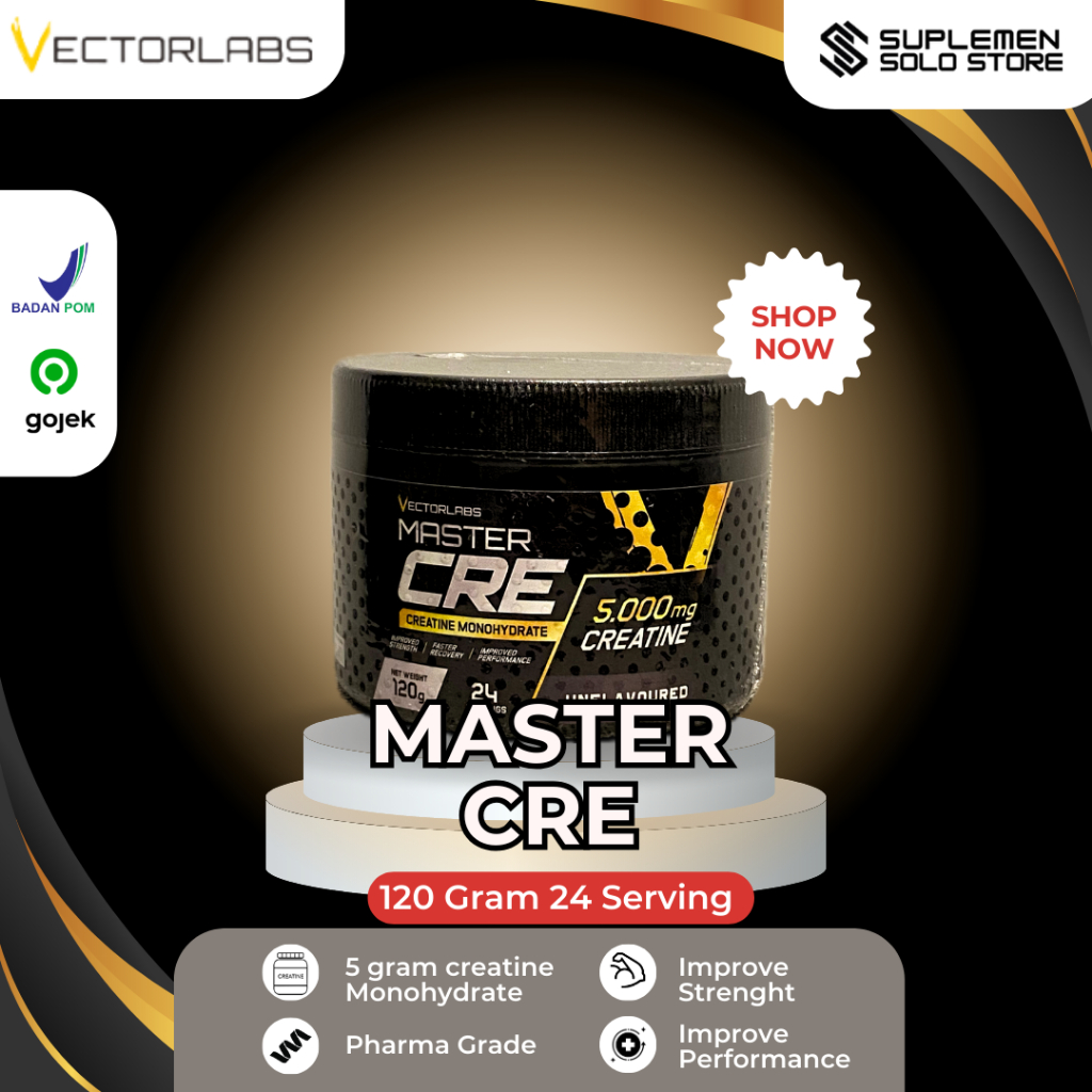 Jual VECTORLABS Master Cre 300 Gram Creatine Monohydrate | Shopee Indonesia