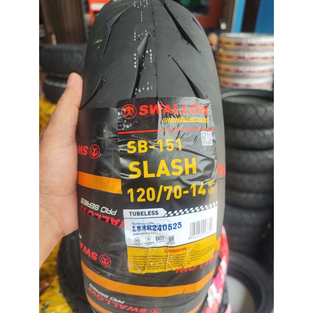 Jual [READY COD] BAN SWALLOW 120/70-14 SB151 SLASH SOFT COMPOUND ...