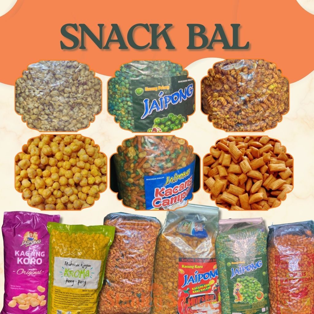Jual ANEKA SNACK PER BAL 2KG-5KG / Snack Kiloan Gurih Asin Pedas Manis ...