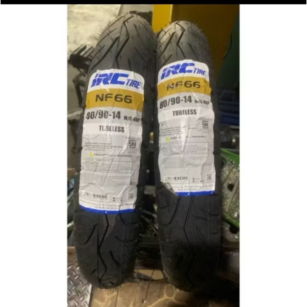 Jual BAN LUAR TUBELES IRC NF 66 80/90-14 BAN DEPAN MOTOR BEAT SCOOPY ...