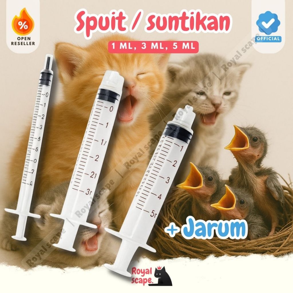 Jual Spuit / SPET Kucing Suntikan 1ml / 3ml / 5ml | Shopee Indonesia