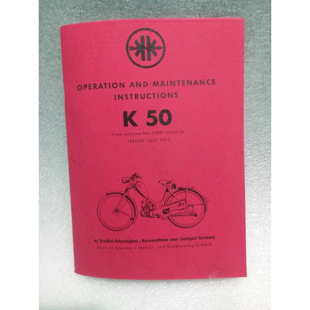 Jual manual book k50 kreidler copy an | Shopee Indonesia