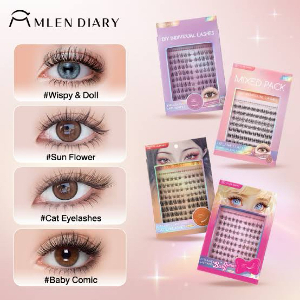 Jual MLEN DIARY Bulu Mata Eyelash Extension Natural 11-15mm bulu Mata ...