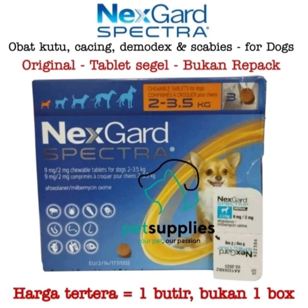 Jual Nexgard Obat Kutu Anjing Plus Obat Cacing Demodex Scabies All ...