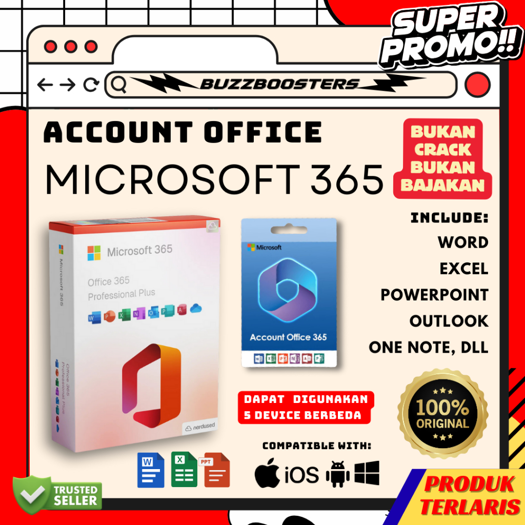 Jual ORIGINAL LEGAL ACCOUNT OFFICE365 5 DEVICE 1 TAHUN | Shopee Indonesia