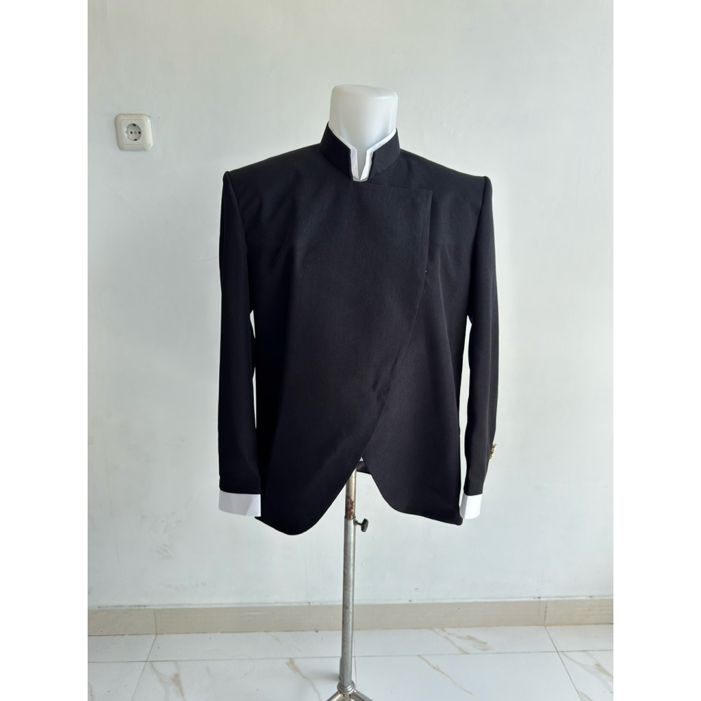 Jual beskap semi jas/beskap polos pria semi jas | Shopee Indonesia