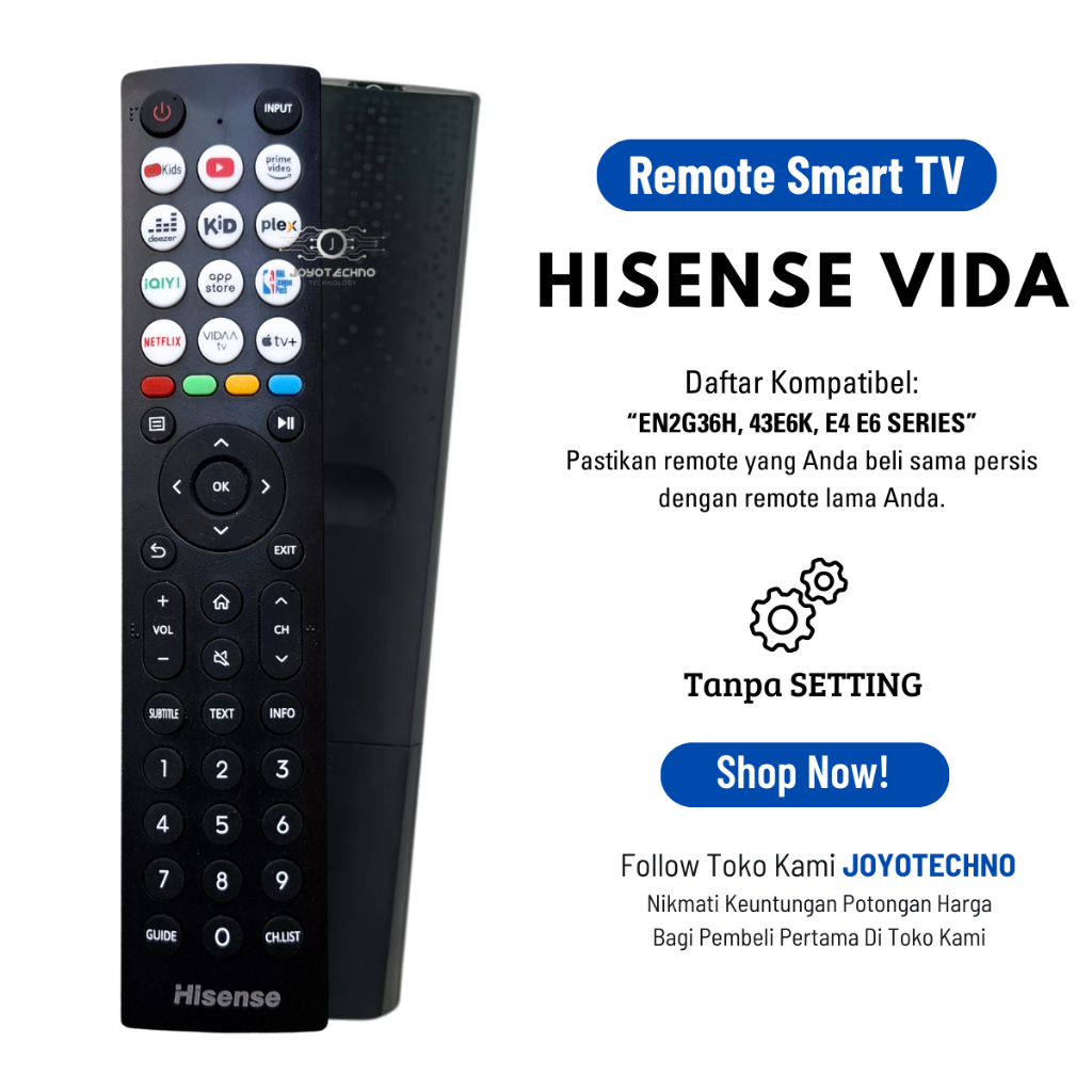 Jual HISENSE VIDAA Smart TV Remote Android Original EN2G36H ...