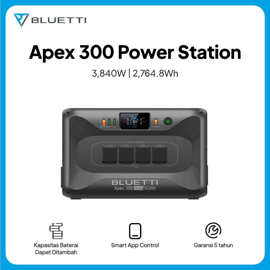 Jual BLUETTI Apex 300 Versatile Power Station | Output 3,840W ...