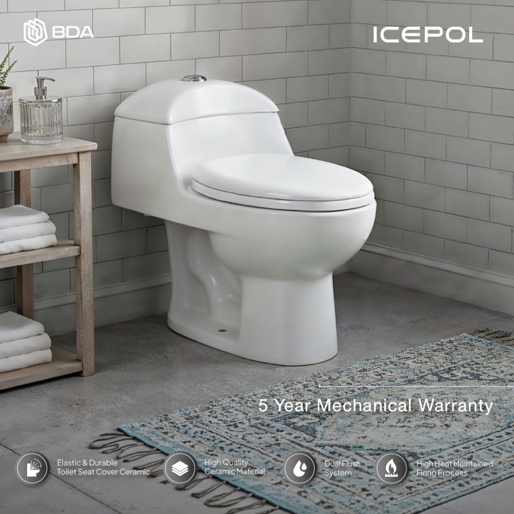 Jual Icepol Kloset WC Toilet Duduk One Piece Closet Modern IC 8025 | Shopee Indonesia