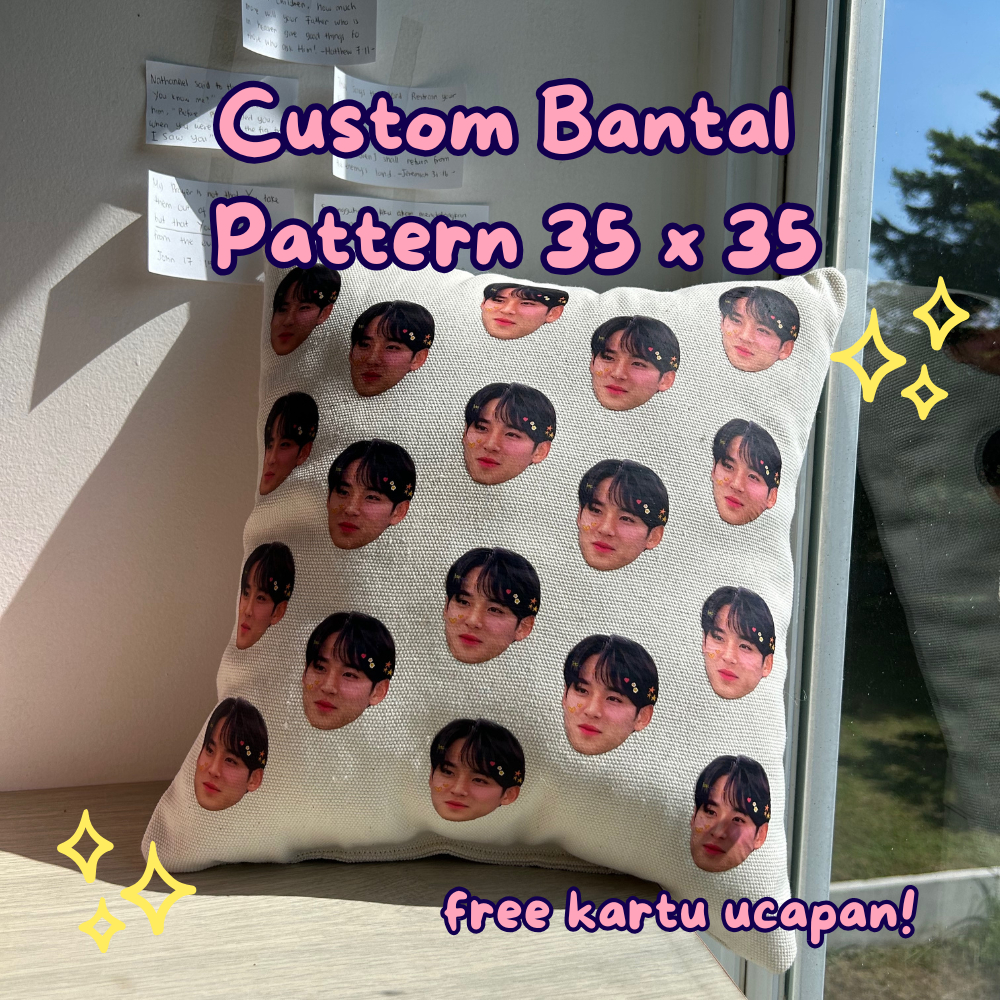 Jual Custom Bantal Pattern Face / Bantal Custom Pattern Wajah / Stuffed ...