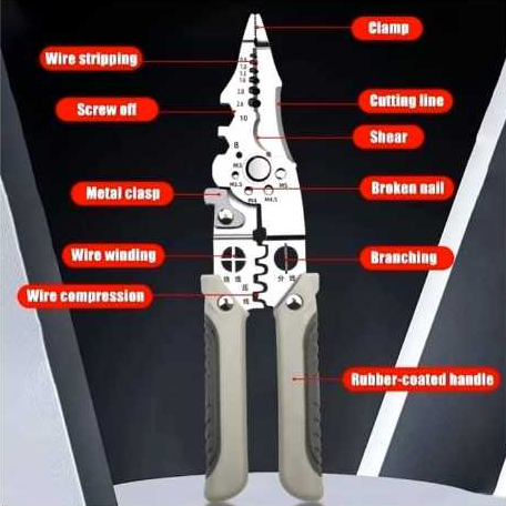Jual Tang Dekrustasi 28in1 Multifungsi Split Splip Strinpping Kawat ...