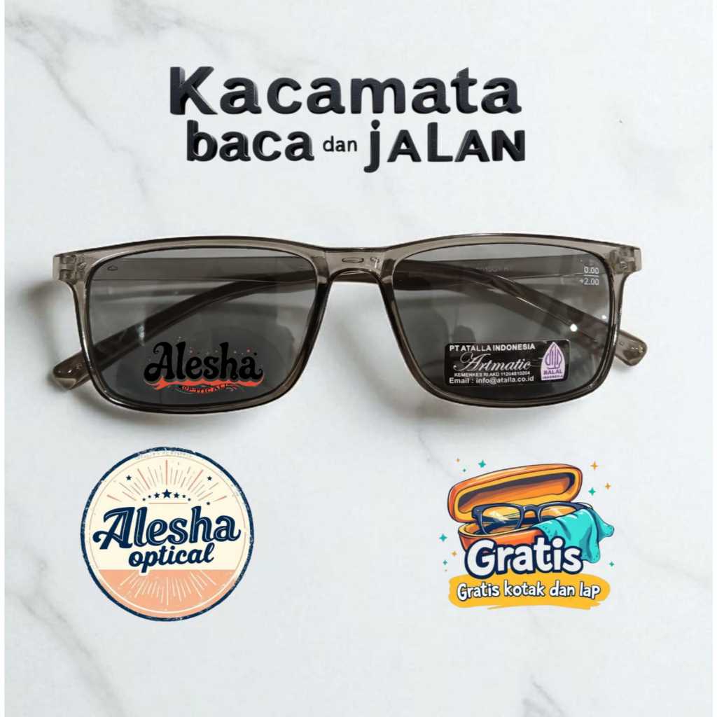 Jual Kacamata Baca dan Jalan Bifokal Unisex Lensa Abu Abu | Kacamata 2 ...