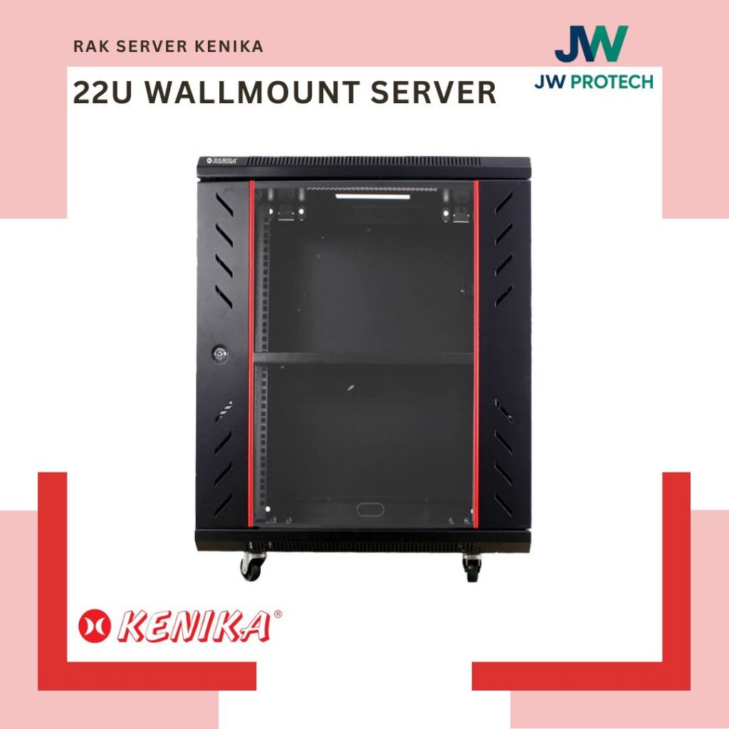Jual KENIKA Rak Server Rack Merk 22U Wallmount 22 Slot Server 60 x 45 x ...