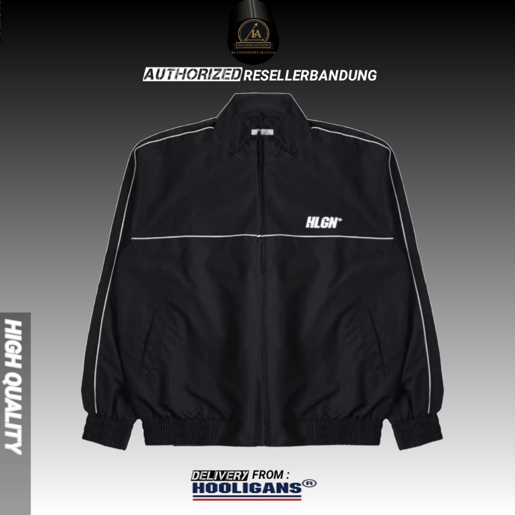 Jual Hooligans Jacket Tracktop Walker Black | Shopee Indonesia