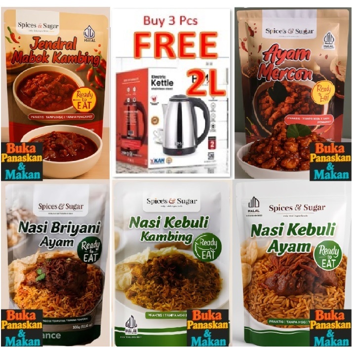 Jual Buy 3 Pcs Get Electric Kettle Free, Nasi Kebuli, Nasi Briyani ...
