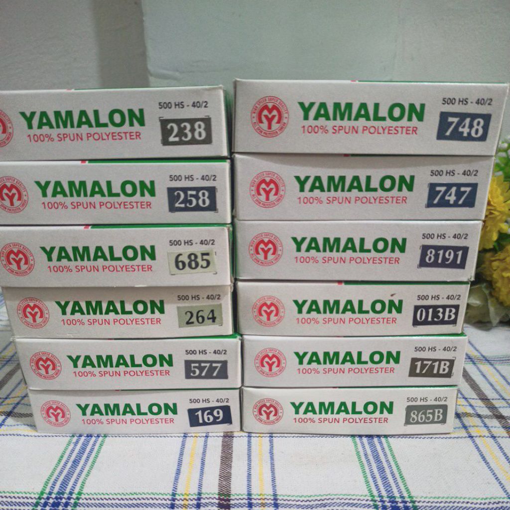 Jual PERLUSIN MACAM WARNA ABU Benang kecil 40/2 Yamalon 500 Yd | Shopee ...