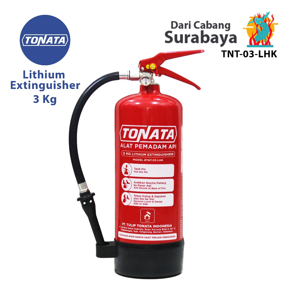 Jual Alat Pemadam Api Tonata / APAR Lithium Extinguisher 3 kg | Shopee ...