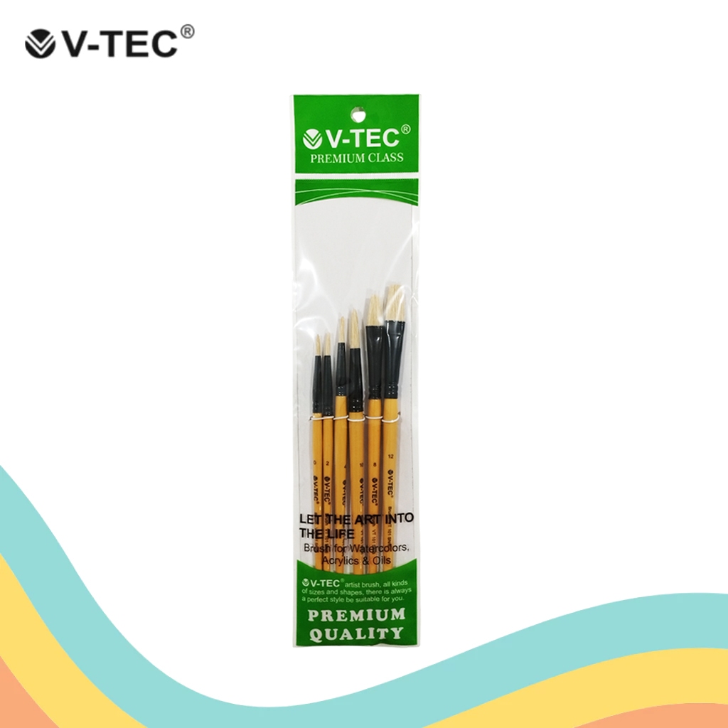 Jual KUAS V-TEC TYPE VT101 SN/6 (1 SET) | Shopee Indonesia