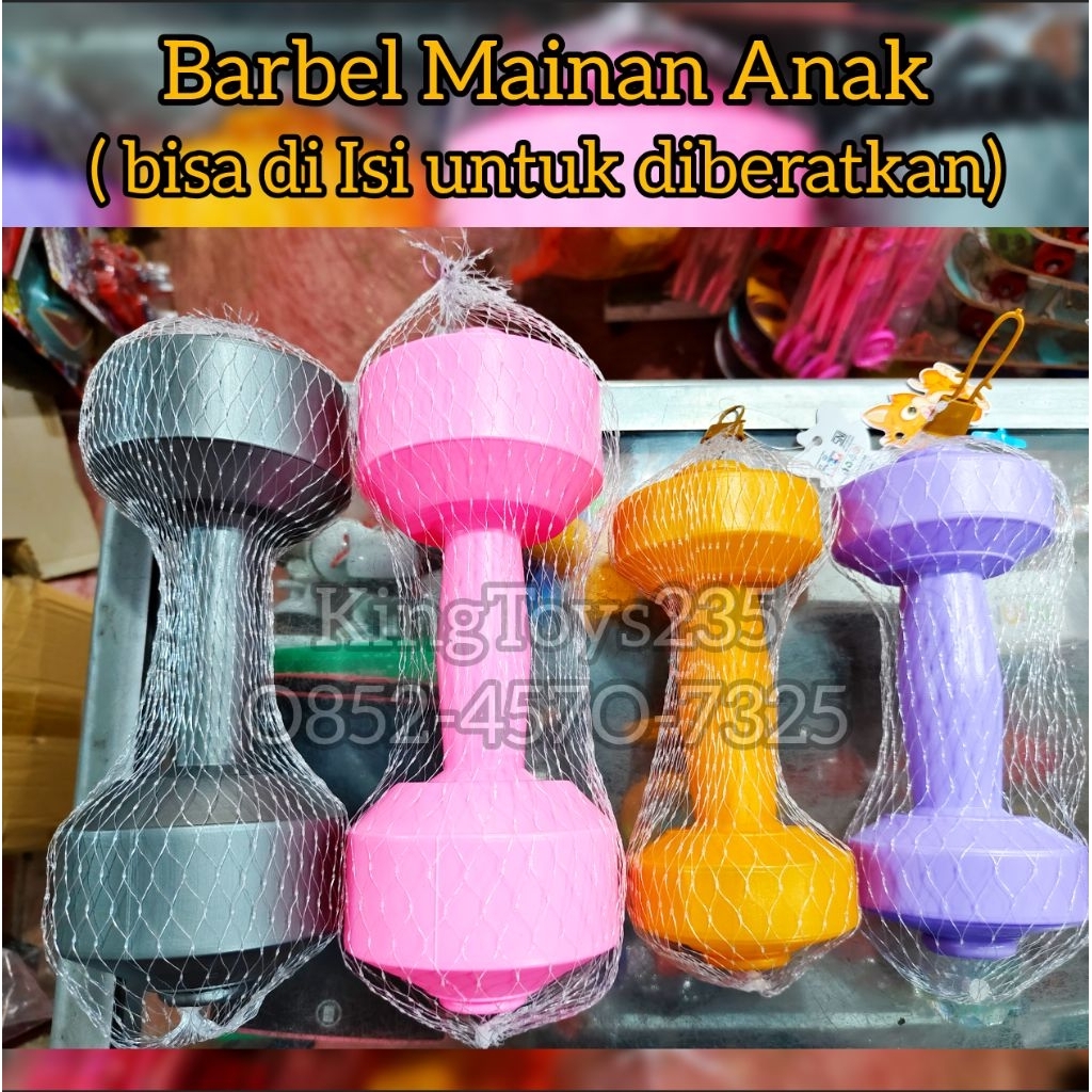 Jual Mainan Anak Barbel Satuan 1pcs Angkat Beban Simulasi Olahraga ...