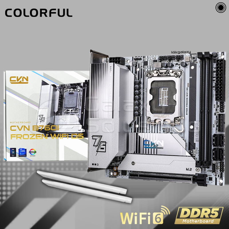 Jual COLORFUL CVN B760I FROZEN WIFI D5 V20 DDR5 - Intel B760 LGA1700 ...