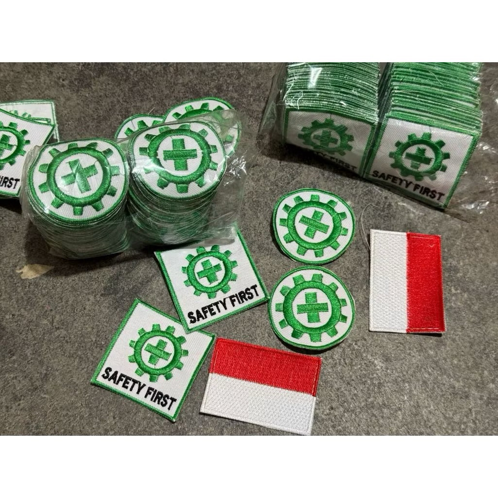 Jual Badge Safety First K3 & Merah Putih (bordir) | Shopee Indonesia
