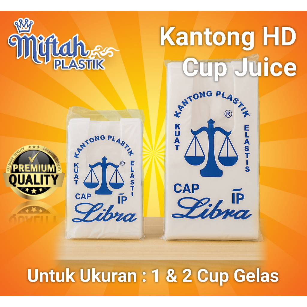 Jual Kantong Plastik HD Cup - Libra | 1 Cup & 2 Cup | Bubble | Pop Ice ...