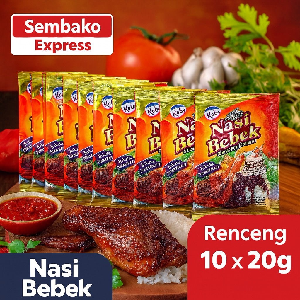 Jual Kobe Bumbu Nasi Bebek Khas Madura Renceng 10 x 20g | Shopee Indonesia