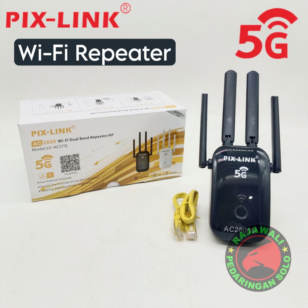 Jual Wi-Fi Repeater Pix-Link Dual Band 5G AC2800M LV-AC27Q - Penguat ...