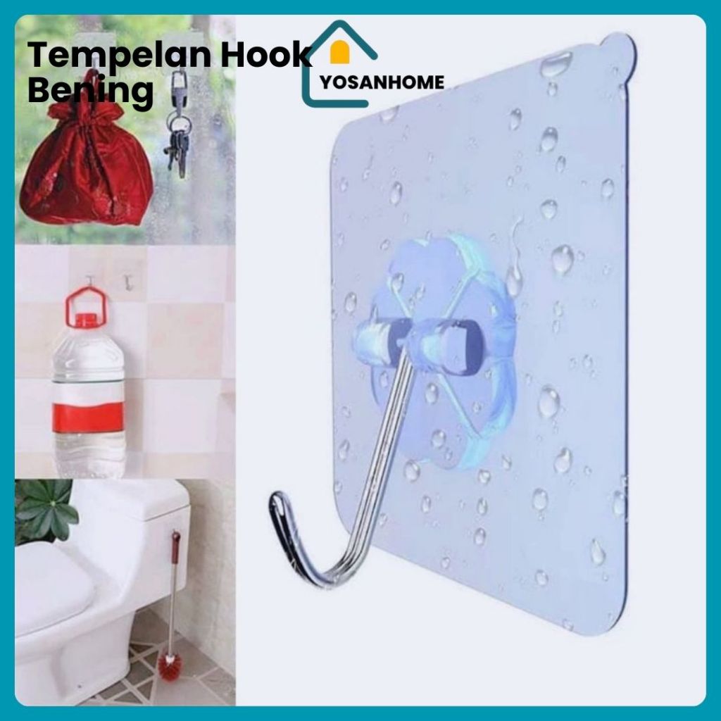 Jual TEMPELAN MAGIC HOOK TEMPEL AJAIB KAIT TEMPEL KAMAR MANDI / TEMPEL ...