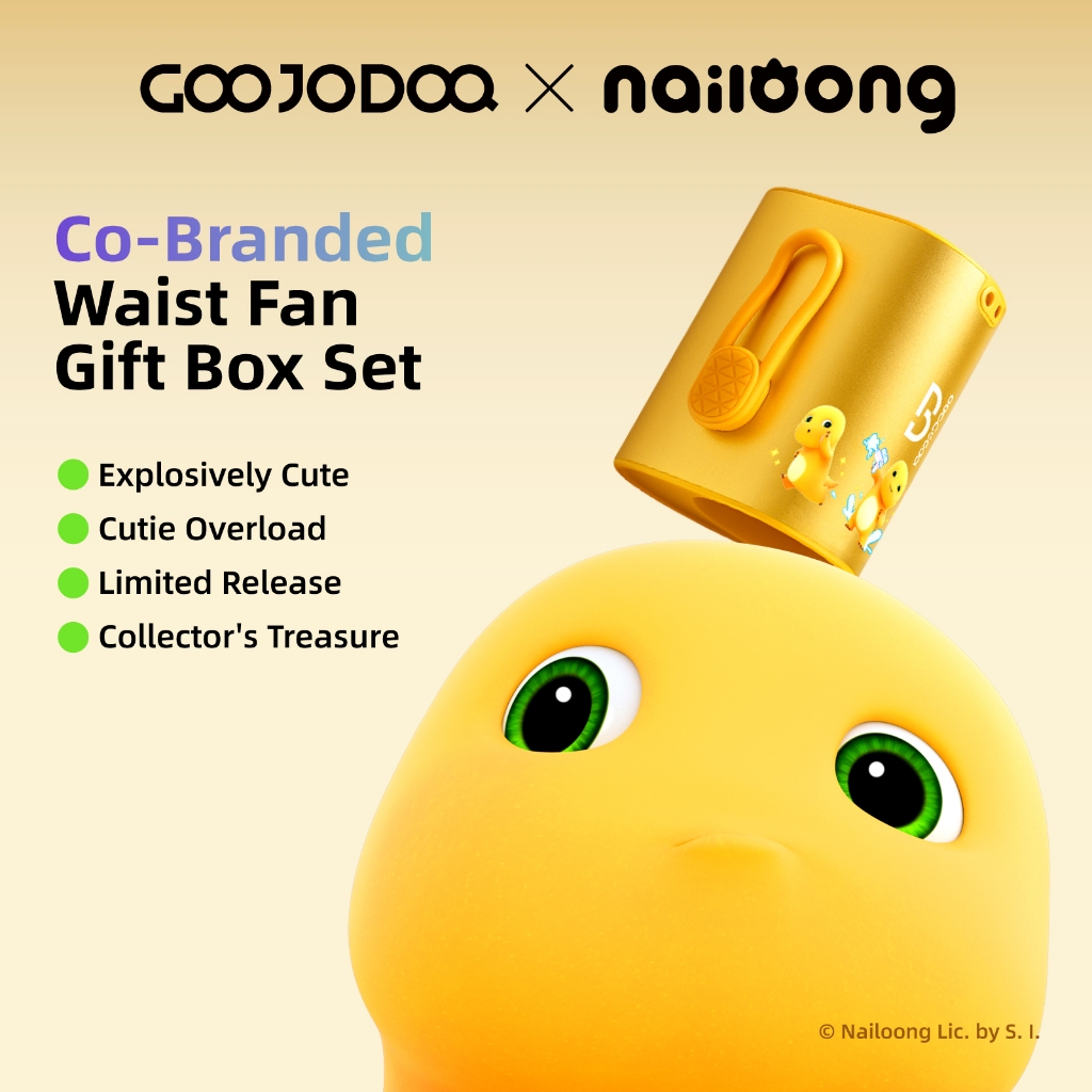 Jual [GOOJODOQ × nailoong] GFS011 Clip-On Waist Fan 11m/s Wind 9H ...