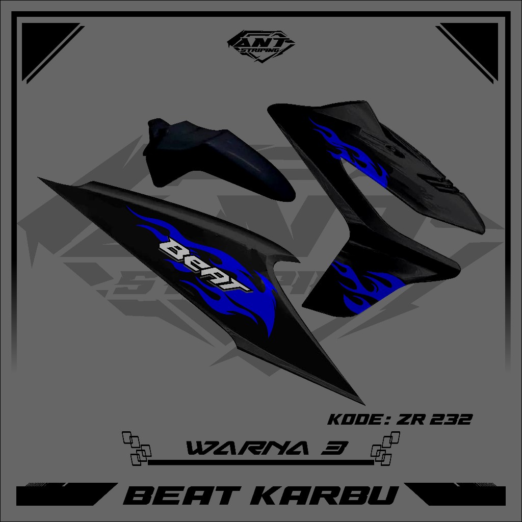 Jual STRIPING TRANSPARAN BEAT KARBU VARIASI SEMIFULL SIMPEL NEW DESIGN ...