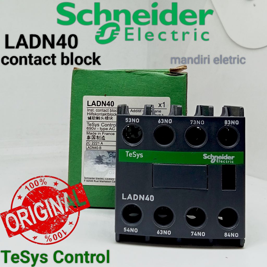 Jual contact block Schneider LADN40 TeSys control ladn40 ladn 40 ...