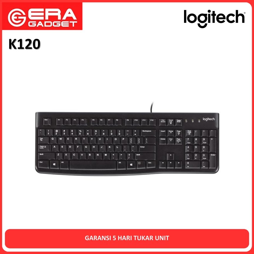 Jual Logitech K120 USB Wired Keyboard Plug And Play - Black | Shopee ...