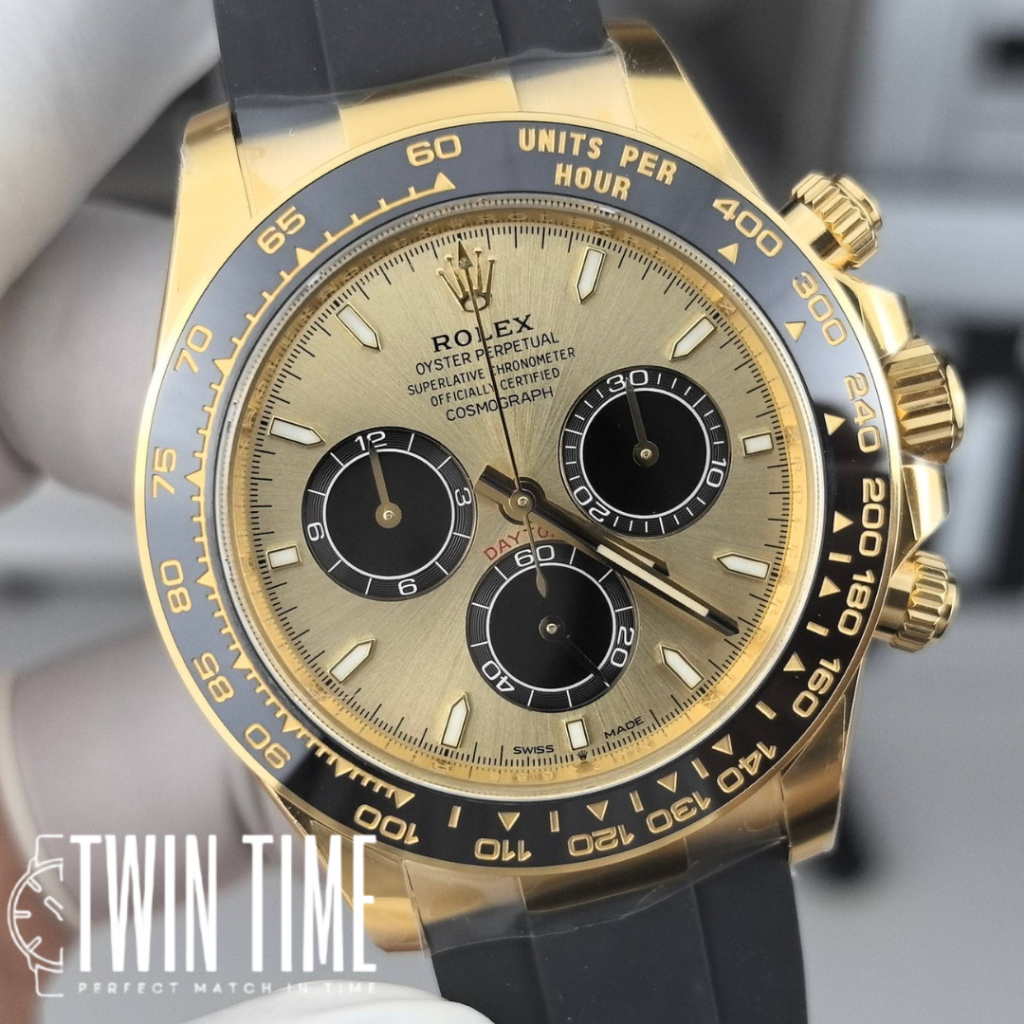 Jual Rolex Daytona Pikachu 40mm Yellow Gold Black Dial & Black Bezel ...