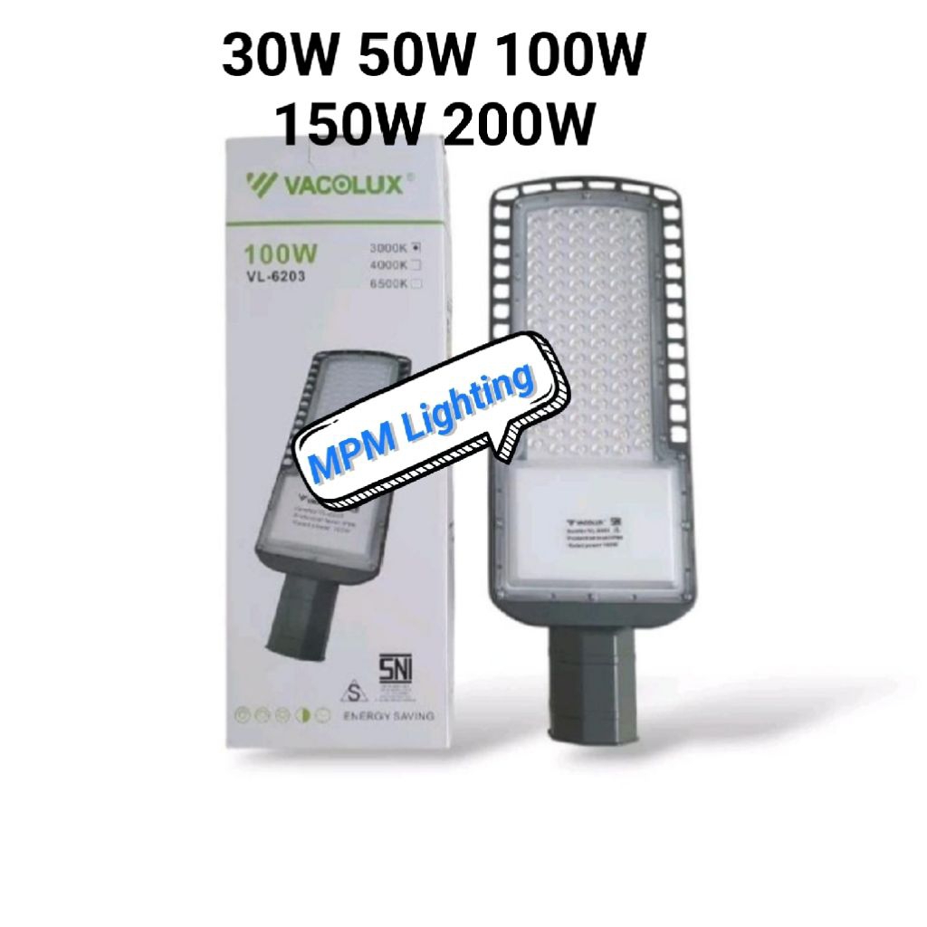 Jual Vacolux Lampu Jalan PJU LED 30w 50w 100w 150w 200w 6500K Outdoor ...