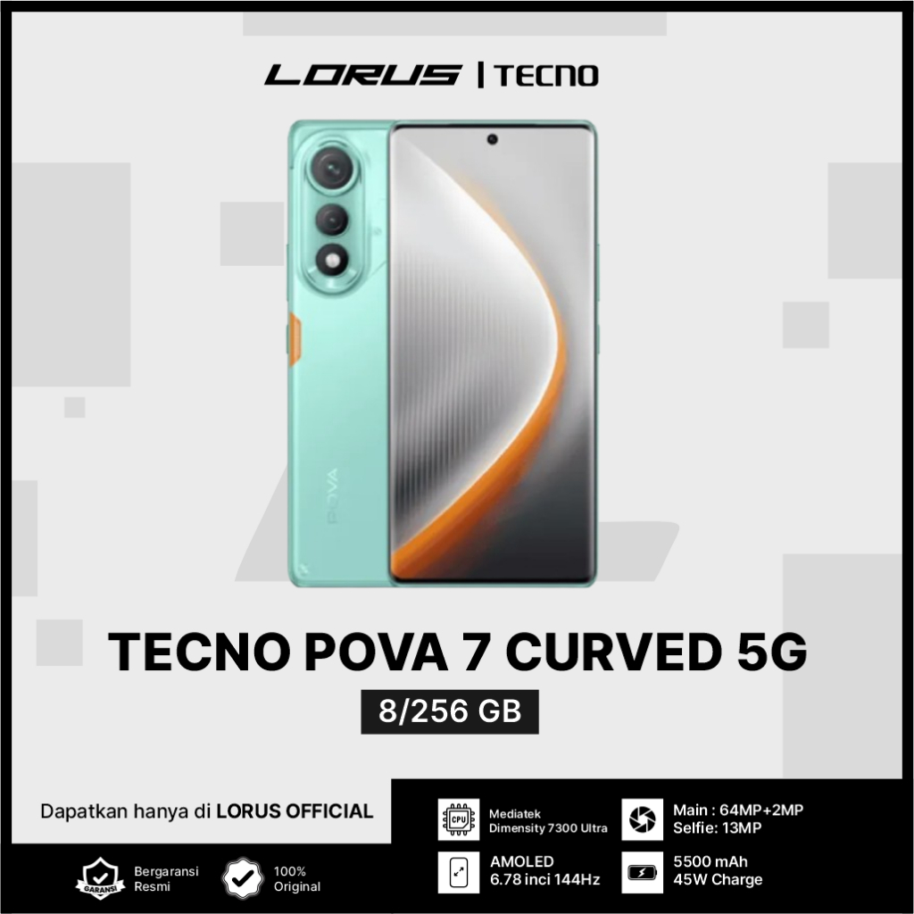 Jual Tecno Pova Curved 8/256GB 5G | Mediatek Dimensity 7300 Ultra ...
