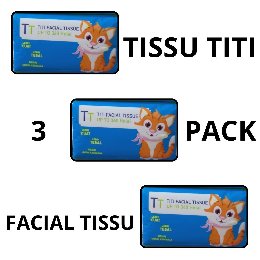 Jual Tisu Titi 360 Lembar x 3 Pack | Tisu Lembut, Tebal, & Hemat ...