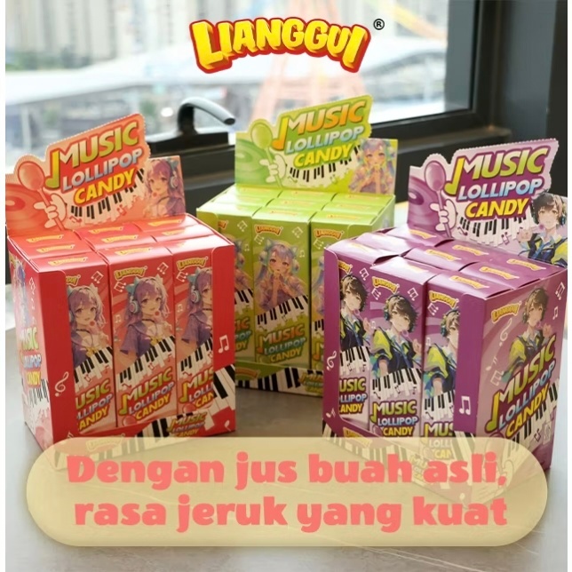 Jual [HALAL] Lianggui Permen Music Lollipop Candy Rasa Buah 13.5 Gr ...