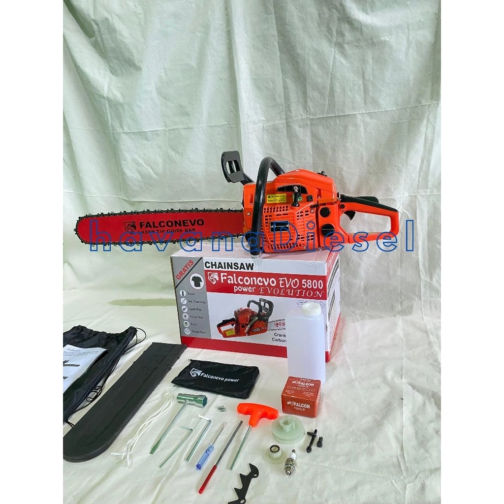 Jual Chainsaw Senso falcon evo 5800 bar 22 inch Original | Shopee Indonesia
