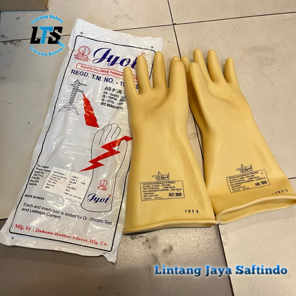 Jual Sarung Tangan Listrik Jyot 11 kV – Gloves Anti Listrik APD ...