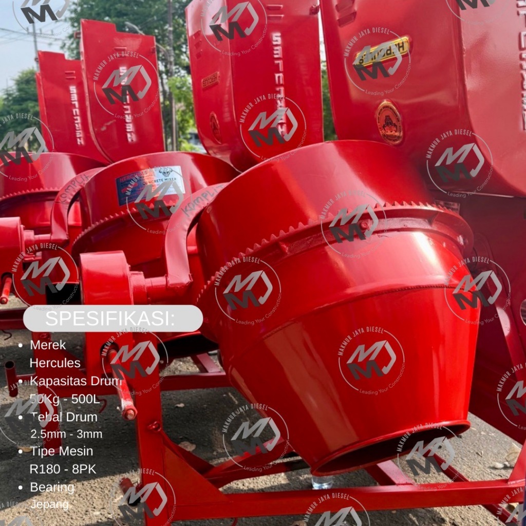 Jual Molen Mixer Cor Semen Hercules 50Kg Lengkap Mesin R180 | Shopee ...