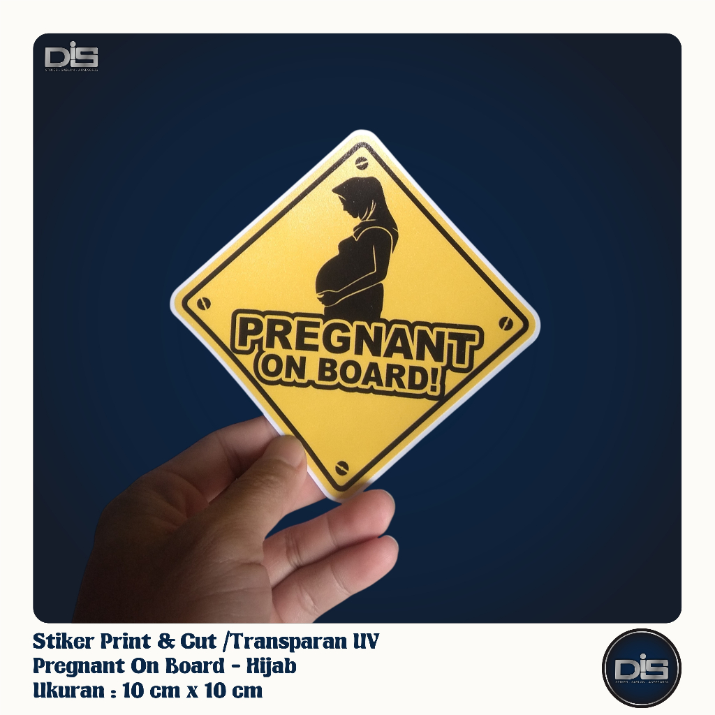 Jual Stiker Mobil Transparan UV Pregnant On Board | Sticker Ibu Hamil ...