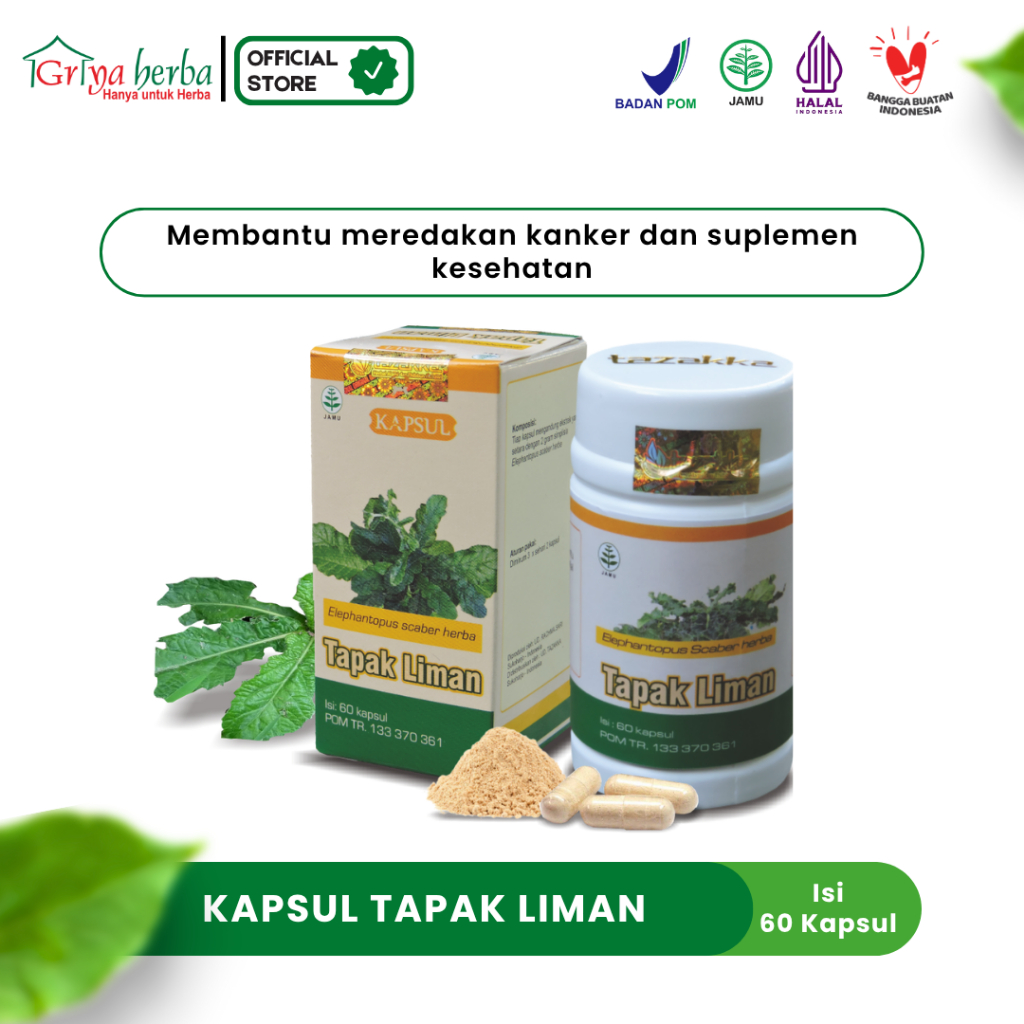 Jual kapsul tapak liman tazakka isi 60 kapsul herbal alami untuk ...