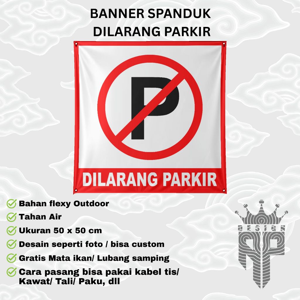 Jual READY Banner Spanduk DILARANG PARKIR / Spanduk Dilarang Parkir ...