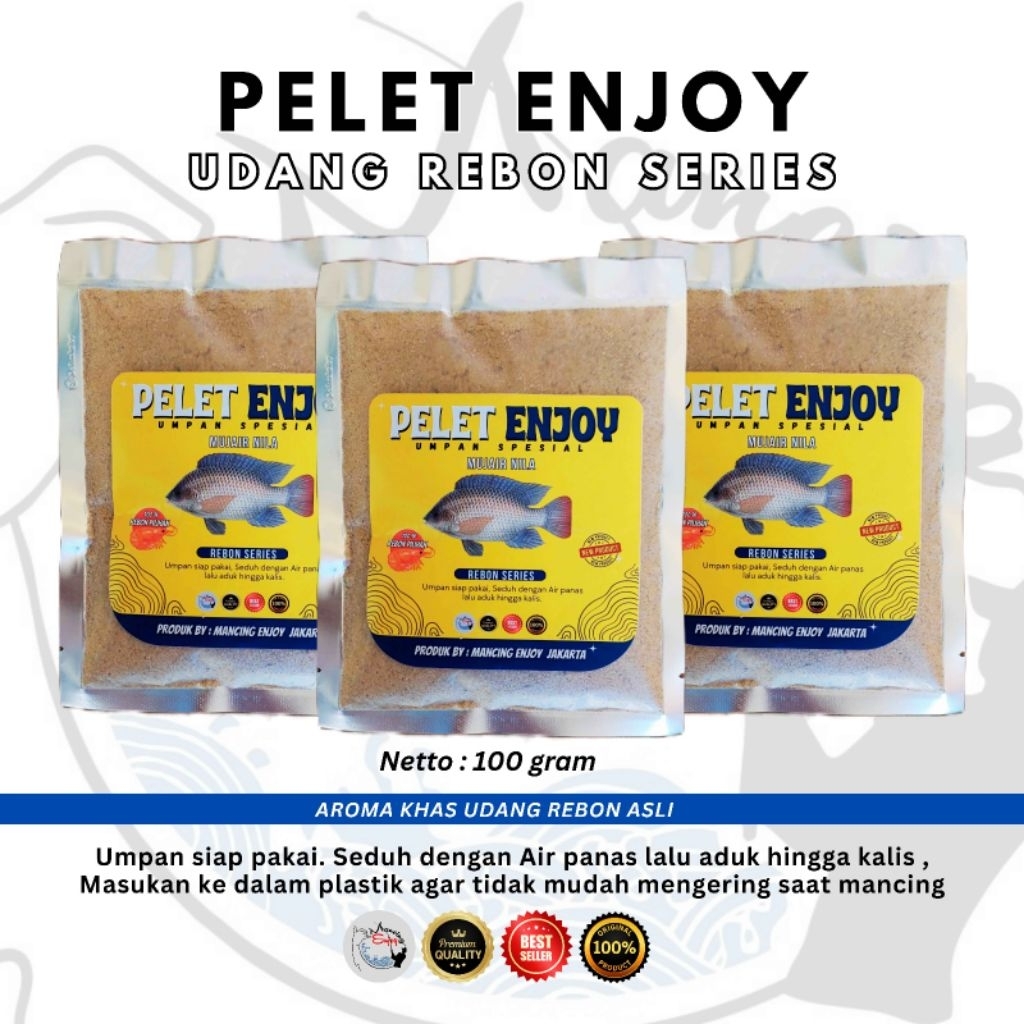 Jual Pelet Enjoy Rebon Series 100gr Umpan Spesialis Ikan Nila Dan Mas ...