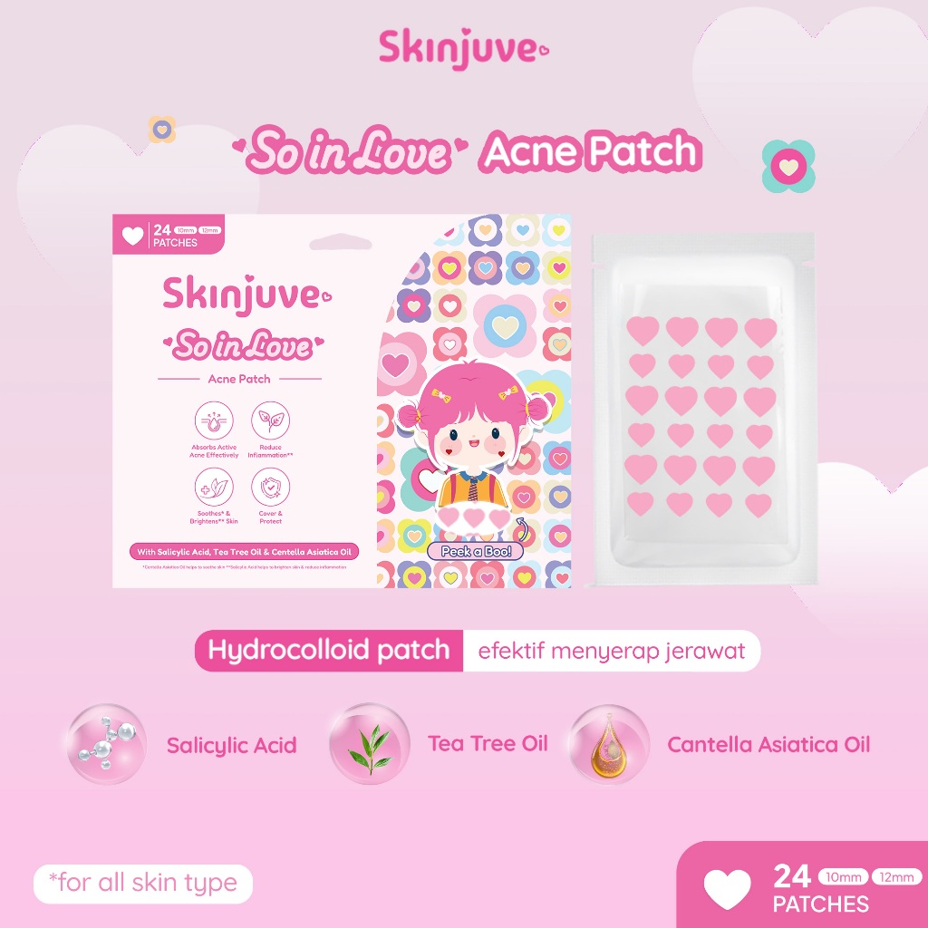 Jual Skinjuve Acne Patch - So in Love 24 pcs (Hydrocolloid Patch For ...