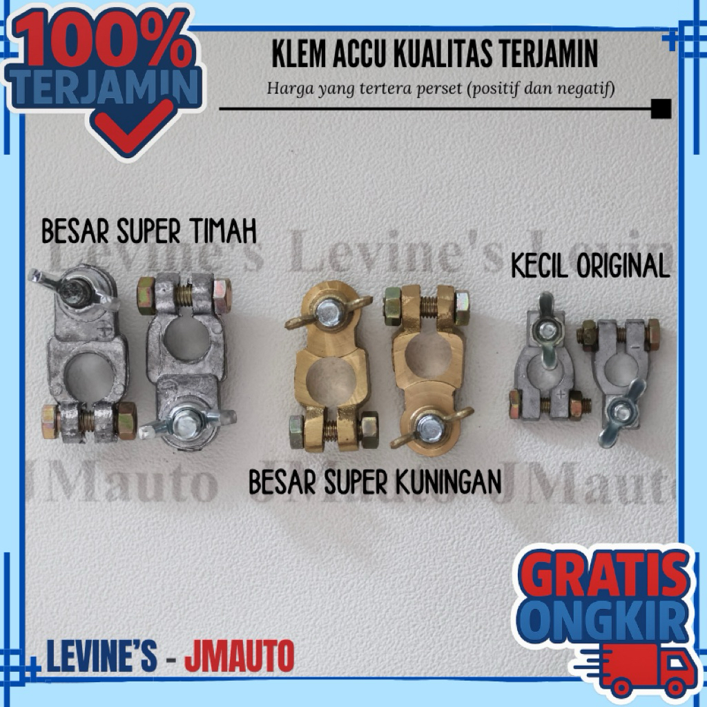 Jual klem accu besar super jumbo klem accu kuningan jumbo klem accu ...