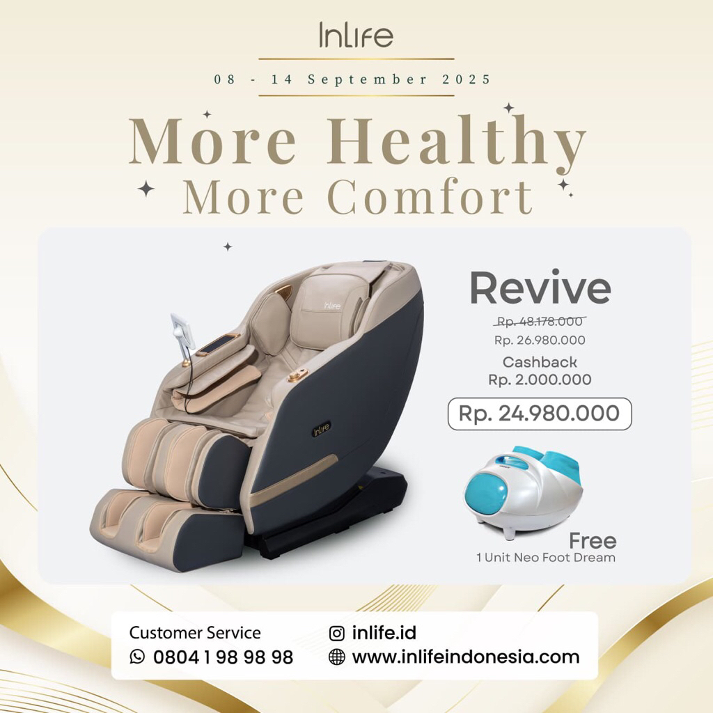 Jual ADVANCE INLIVE REVIVE KURSI PIJAT REFLEKSI | Shopee Indonesia