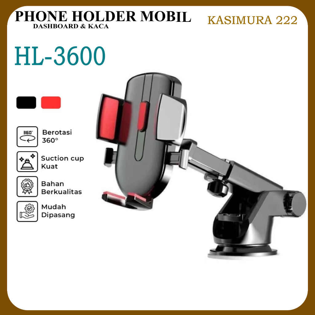 Jual Holder Mobil HL-3600 Car Phone Dashboard & Kaca Stand Headphone ...
